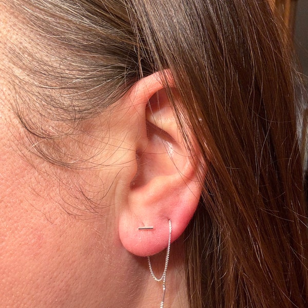 Double Piercing Earring Two Hole Earrings Double Ear Piercing Multiple ...