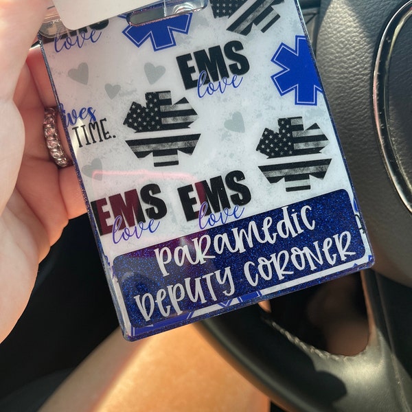 Glitter Badge Buddy/ Badge Buddy/paramedic Badge Buddy/ems Badge Buddy ...