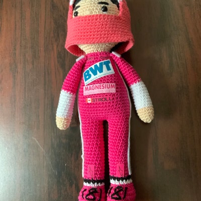 Lewis Hamilton Mercedes F1 Formula 1 Racing Driver Crochet Plushie Doll ...