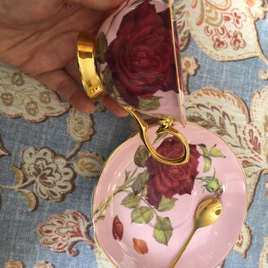 Gorgeous Black and Gold Tea Set, Bat, Cat, Crow and Moth Design ...