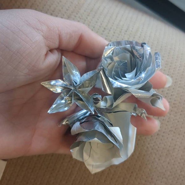 100 Silver Origami Paper Sheets 3 X 3 Inch Japanese Origami Paper Pack ...