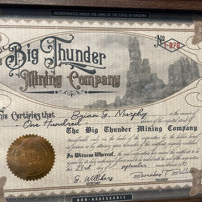 Toad Hall Deed Certificate Mr. Toad's Wild Ride PERSONALIZABLE - Etsy