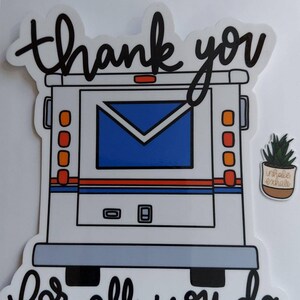 Thank You Mailbox Decal Housewarming Gift Mailman Sticker - Etsy