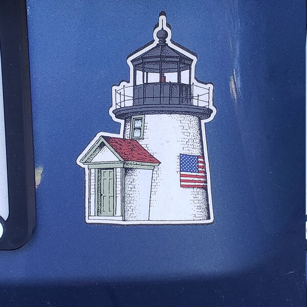 Montauk Lighthouse Sticker Decal, Vinyl Die-cut Sticker, Indoor/outdoor ...