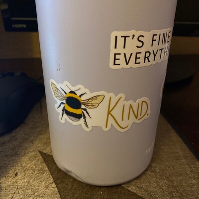 Bee Kind Be Kind Vinyl Weatherproof Sticker - Etsy