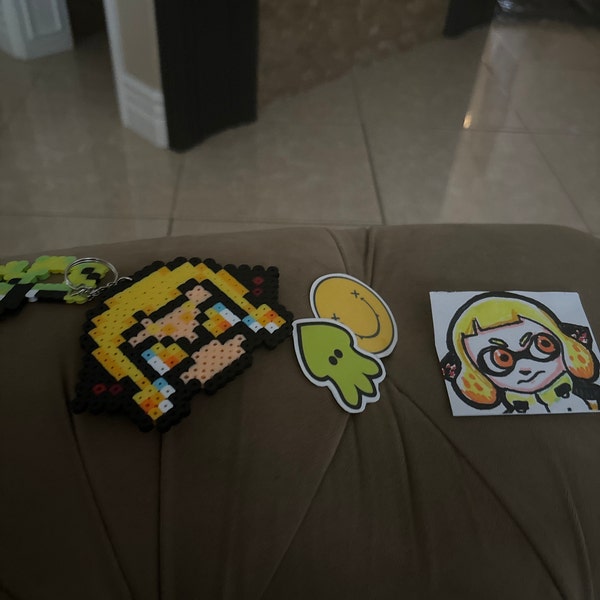 Maws Bead Sprite Keychain | Splatoon Salmon Run - Etsy