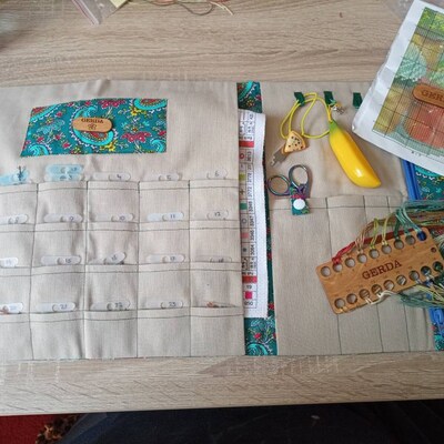 Cross Stitch Floss Organizer Wood Thread Storage Embroidery Tool Cross ...