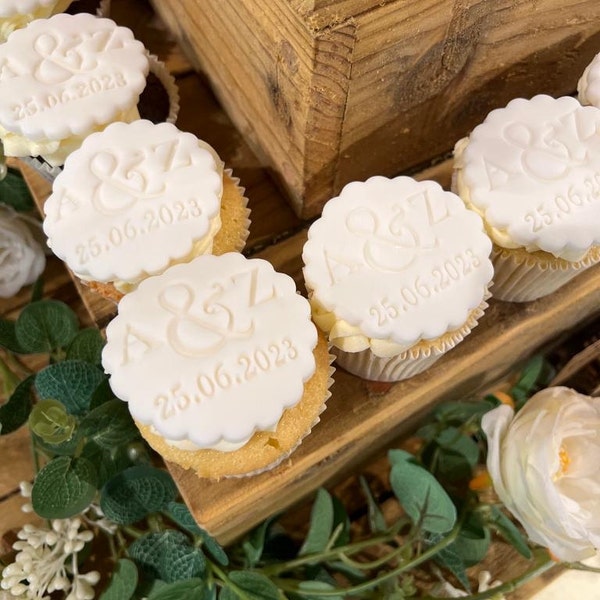 CUSTOM Wedding Initials and Date Cookie Biscuit Stamp (fits M&S ...