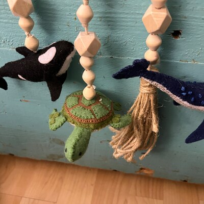 Sea Animals Felt Set of 9 PDF Pattern. DIY Felt Sewing Toy Whale, Shark ...