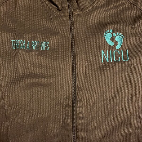 Personalized Ladies Full Zip Jacket, Custom Embroidered Vertical ...