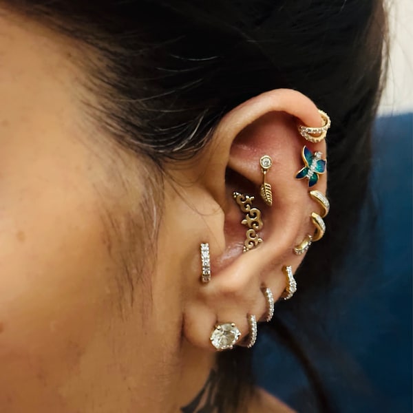 Conch Earring Stud, Conch Piercing Stud, Conch Jewelry Stud, Conch Stud ...