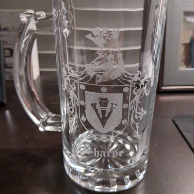 Custom Family Crest Latched Wooden Box : Free Engraved Personalization ...