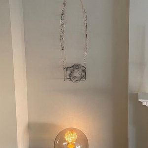 Wire Sculpture of Retro Camera Gift for Photographer | Etsy UK