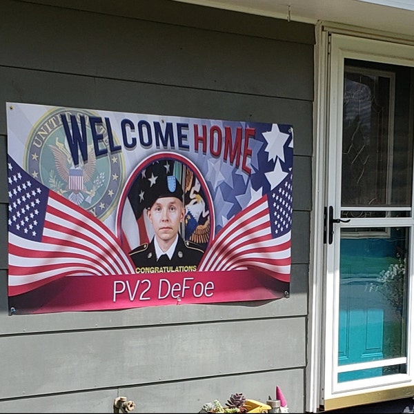 Welcome Home Military Banner, Deployment Homecoming Banner, Military ...