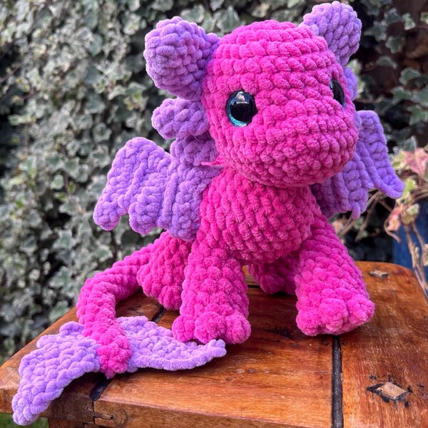 Eclipse the Baby Fury Dragon PDF Crochet Pattern - Etsy