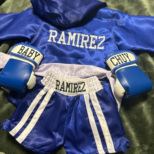 Newborn Knockout Boxing Set: Prop Baby Boxing Ring + Personalized Robe ...