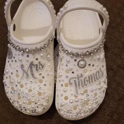 Bride Elegant Wedding Crocs Comfortable Shoes for Brides, Bridal Party ...