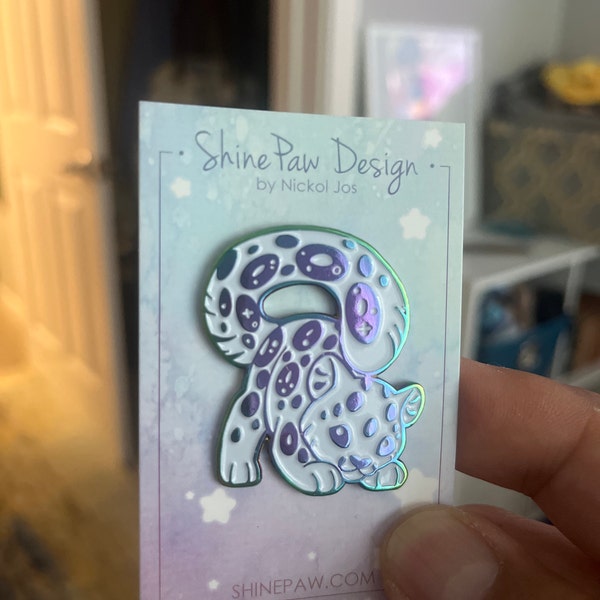 Rainbow Snow Leopard Enamel Pin - a Soft Enamel Pin Set With Rainbow ...