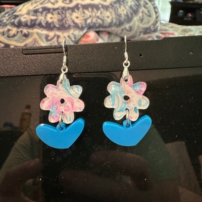 2 Flower Hair Clip Files, Leather Hair Clip Files, Digital Hair Claw ...