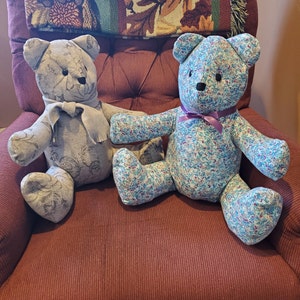 Memory Bears Keepsake Teddy Bears Custom Made From Your Loved | Etsy