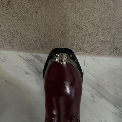 Vintage Western Cowboy Boot Heel Plates Guards Antique Silver With ...