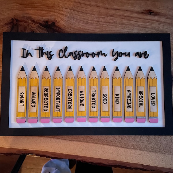 In This Classroom You Are Pencil Decor, Digital Laser File, Svg ...