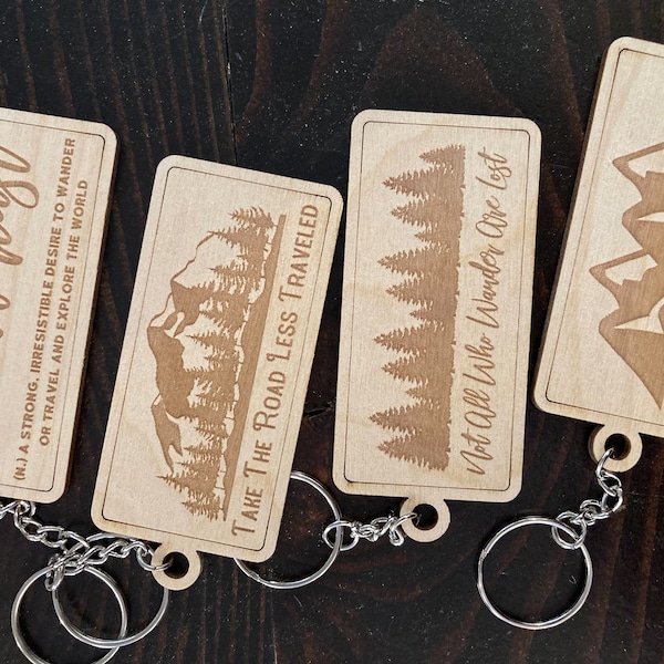 Glowforge SVG Keychains | ADVENTURE Svg Files | Laser Files Keychains ...