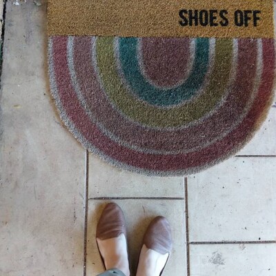 Shoes off Skinny Doormat, Shoes off Door Mat, Shoes off Welcome Mat ...