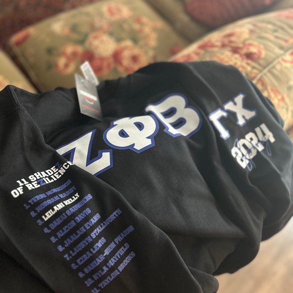 Personalized Zeta Line Sister Sweatshirt | D9 Black Sorority Crossing ...