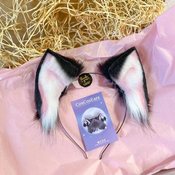 ZZZ Zenless Zone Zero Hoshimi Miyabi Cosplay Ears Black Grey Fox Ears ...