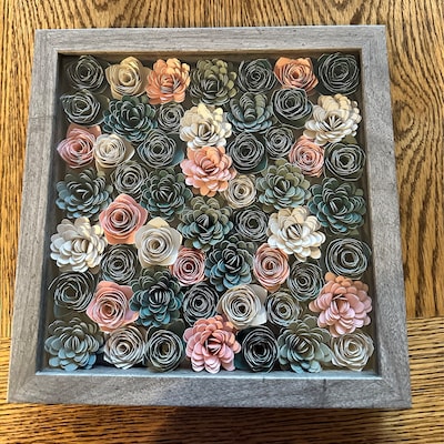 Paper Flower Shadow Box - Etsy