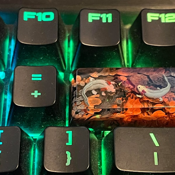 Axolotl Artisan Custom Keycaps, Cherry MX Keycaps Cute ESC Keycap ...