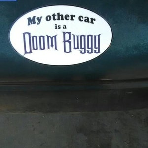 Haunted Mansion Doom Buggy Car Magnet or Sticker my Other Car is a Doom ...