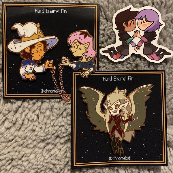 The Owl House Enamel Pin Possessed Hunter belos-hunter 2/5.08cm - Etsy