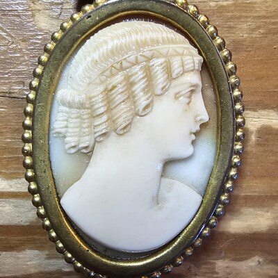 Antique Hand Painted Hunting Dog Miniature Brooch Pin Victorian Jewelry ...