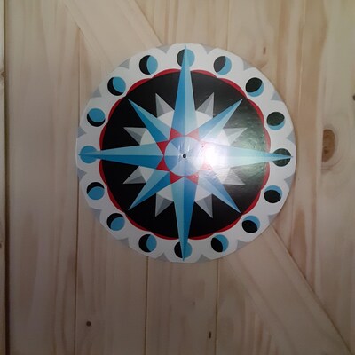 Compass Rose Hex Sign PA Dutch Style Designed for Clear Navigation and ...