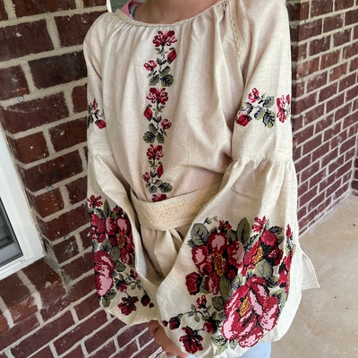 Royal Blue Embroidered Blouse Geometric Pattern Blouse Boho - Etsy