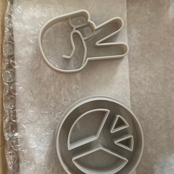Peace Sign Cookie Cutter – Peace Emoji Cookie Cutter Peace Cookie ...