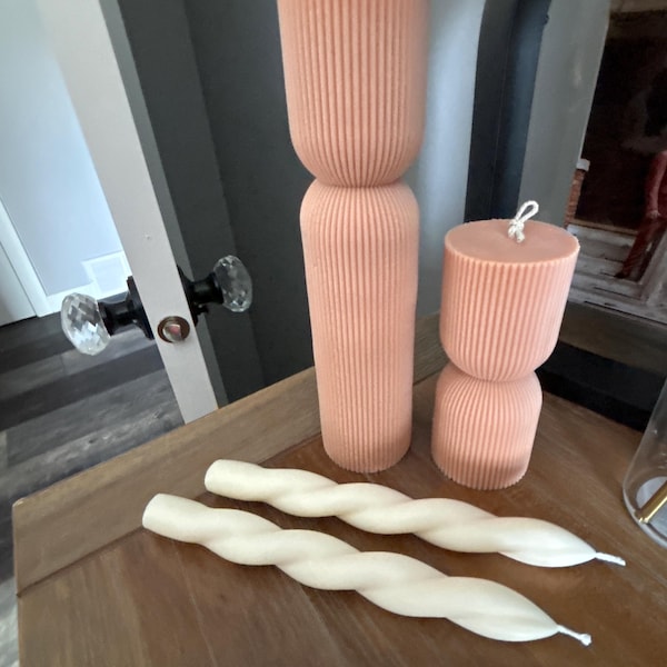 Diamond Pillar Candle | Sculptural Pillar Candle| Shaped Handmade ...