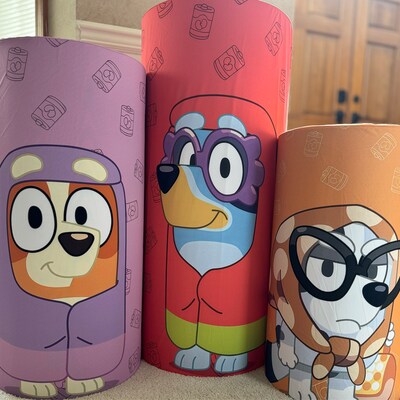 Wood Texture Cylinder Plinth Cover,round Pedestal Jungle Safari Elastic ...