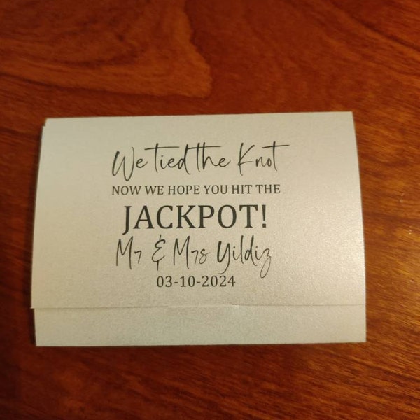 Wedding Favour Idea. Scratch Card Holder. Lottery Ticket Wallet ...