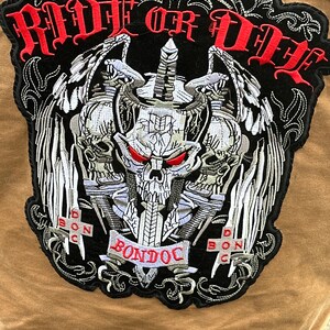 Biker Patch Iron on Embroidered Route 66 Motorcycle Jacket Applique ...