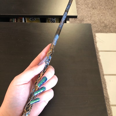 Magic Wand Black Tourmaline Crow's Skull Wand With BOX - Etsy