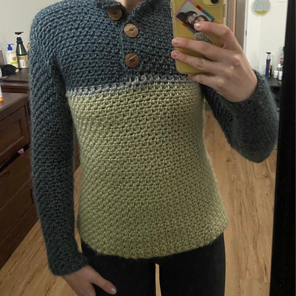 Crochet Sweater Pattern PDF - Phat Patty Pullover - Etsy