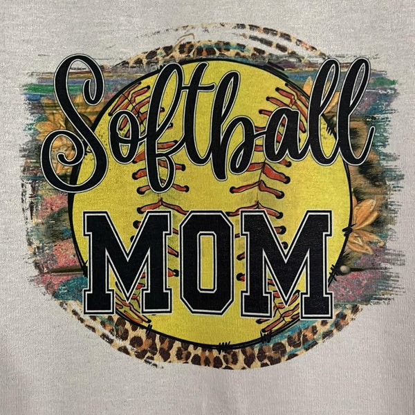 Leopard Softball Mom PNG, Softball Mom Design, Sublimation Design ...