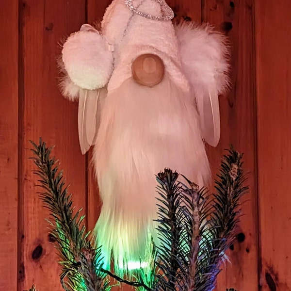 Angel Gnome, Tree Topper, Memorial Gnome Holiday Gnome, Christmas ...
