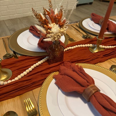 Boho Rust Terracotta Mini Dried Flower Bouquet, Guest Gift for the ...