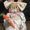 Primitive Bunny Pattern, E-PATTERN, Digital PDF, Cloth Doll Pattern ...