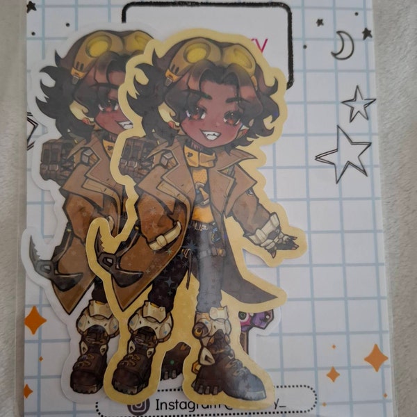 Mercy Overwatch 2 Keychain | 3" Double-sided Glitter Acrylic Charm ...