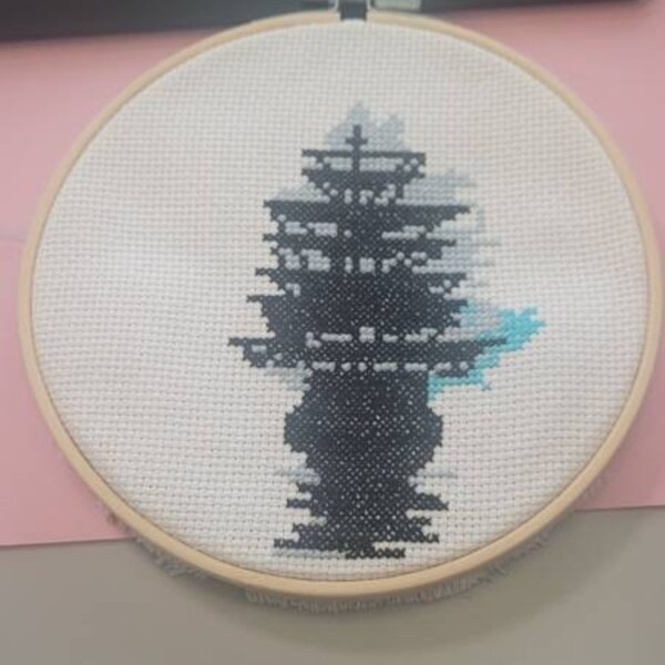 Sailboat Cross Stitch Pattern, Starry Night Landscape (instant Download ...